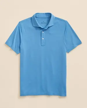 Brooks Brothers Performance Series Spread Collar Polo Shirt - Blue