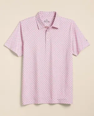 Brooks Brothers Performance Series Vintage Scallop Motif Polo Shirt - Pink