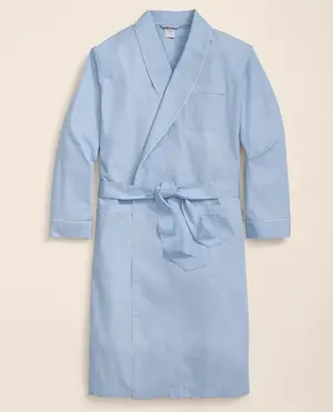 Brooks Brothers Cotton Broadcloth Robe - Hydrangea