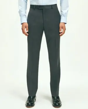 Brooks Brothers Slim Fit Wool Dress Pants - Grey