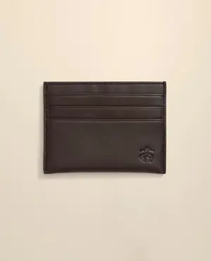 Brooks Brothers Lambskin Card Case - Black