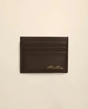 Brooks Brothers Lambskin Card Case - Brown
