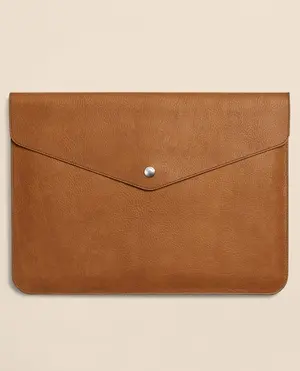 Brooks Brothers Shinola Leather Laptop Sleeve - Tan