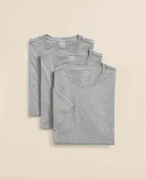 Brooks Brothers Supima Cotton Crewneck 3 Pack T-shirts - Grey