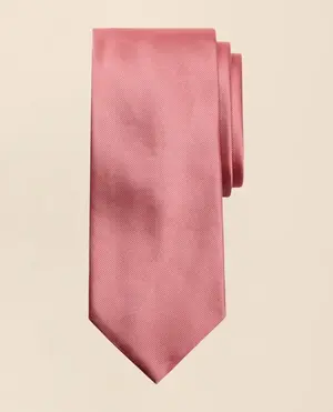 Brooks Brothers Brooks Brothers Solid Rep Neck Tie Pink
