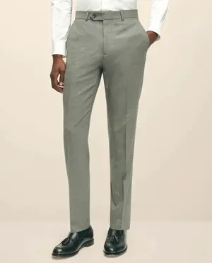 Brooks Brothers Explorer Collection Slim Fit Wool Suit Pants - Grey