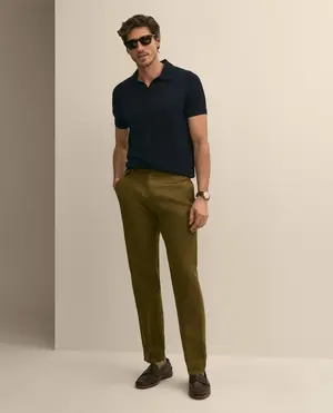 Brooks Brothers Linen-cotton Pants - Olive