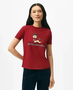 Brooks Brothers Lunar New Year Cotton Snake Motif T-shirt - Red
