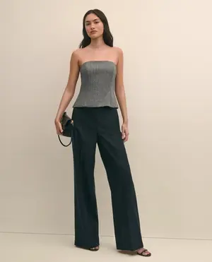 Brooks Brothers Wool-blend Herringbone Bustier