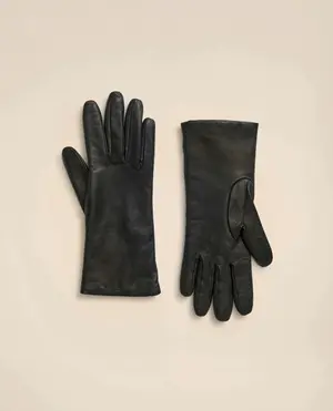 Brooks Brothers S Lambskin Gloves With Cashmere Lining - Black
