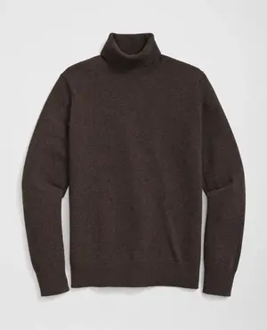 Brooks Brothers 3-ply Cashmere Turtleneck Sweater - Brown