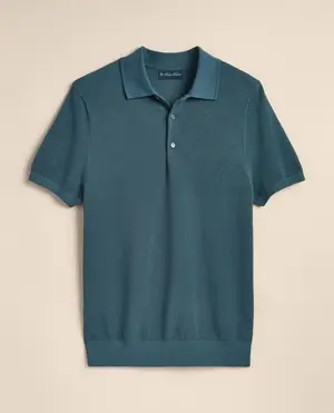 Brooks Brothers Supima Cotton Pique Polo Sweater - Slate