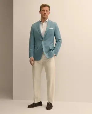 Brooks Brothers Classic Fit Wool Hopsack Sport Coat - Aqua