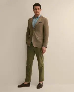 Brooks Brothers Classic Fit Wool Hopsack Sport Coat - Khaki