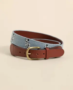 Brooks Brothers Smathers & Branson Needlepoint Dalmatian Belt - Multicolor