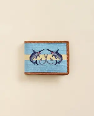 Brooks Brothers Smathers & Branson Needlepoint Marlin Wallet - Multicolor