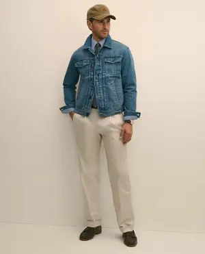 Brooks Brothers Pleated Traditional Fit Cotton Advantage Chino Pants - Stone