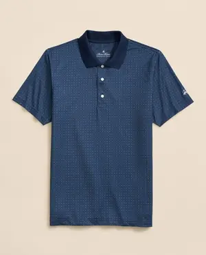Brooks Brothers Performance Series Foulard Print Polo Shirt | | Small - Blue