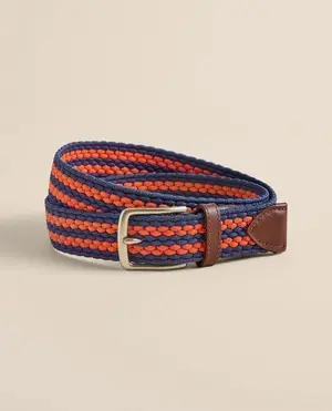 Brooks Brothers S Stretch Woven Stripe Belt - Multicolor