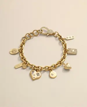 Brooks Brothers Loni Paul Charm Bracelet In 14k Plated - Gold
