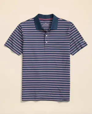 Brooks Brothers Performance Series Striped Polo Shirt | | Small - Blue