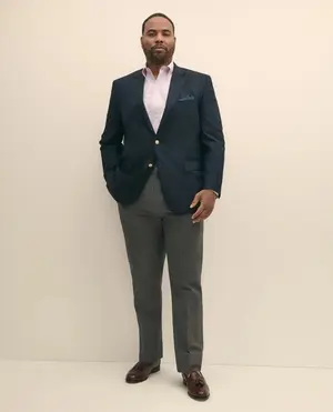 Brooks Brothers S Big & Tall Two-button 1818 Blazer - Navy