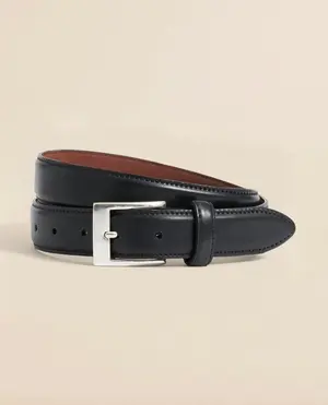 Brooks Brothers S Cordovan Leather Belt - Black