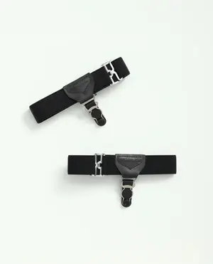 Brooks Brothers Elastic Sock Garters | Black