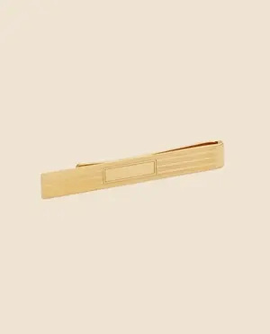 Brooks Brothers Sterling Engravable Rhodium-plated Tie Clip - Gold