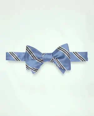 Brooks Brothers Mini Stripe Bow Tie - Light Blue