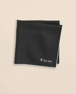 Brooks Brothers Silk Pocket Square | Black