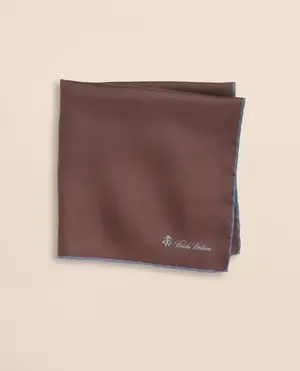 Brooks Brothers Silk Pocket Square | Brown