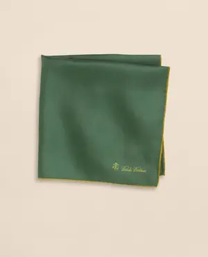 Brooks Brothers Silk Pocket Square | Green