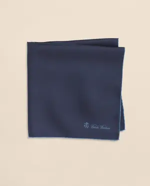 Brooks Brothers Silk Pocket Square | Navy