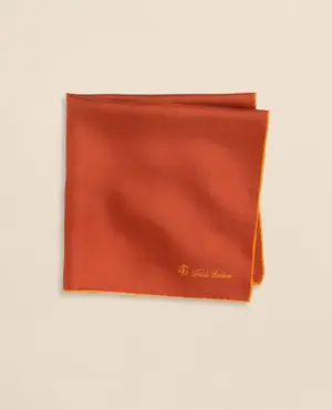 Brooks Brothers Silk Pocket Square | Orange