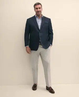 Brooks Brothers Big & Tall Stretch Wool 1818 Blazer - Navy