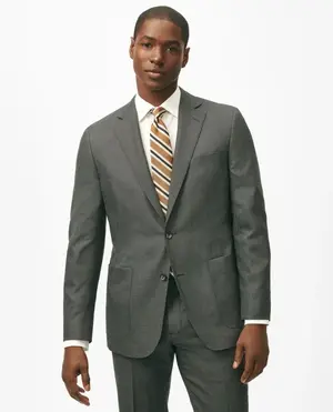 Brooks Brothers S Explorer Collection Classic Fit Wool Nailhead Suit Jacket - Grey