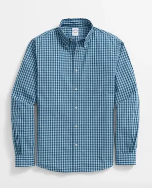 Brooks Brothers Friday Shirt, Poplin Gingham | | Xs Blue