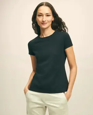 Brooks Brothers Elevated Cotton Modal Pique T-shirt | | Xl Black
