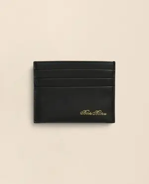 Brooks Brothers Leather Card Case - Black