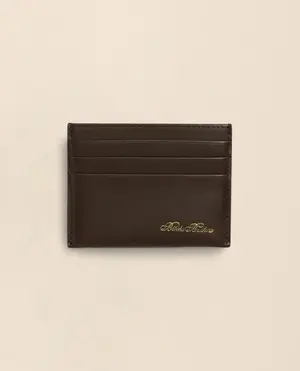 Brooks Brothers Leather Card Case - Brown