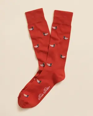 Brooks Brothers S Cotton-blend Mallard Socks - Orange