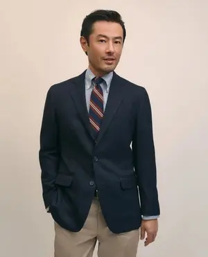 Brooks Brothers Slim Fit Wool Hopsack Sport Coat - Navy