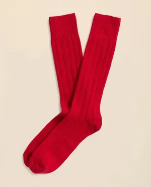 Brooks Brothers Cashmere Crew Socks | Red
