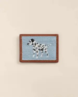 Brooks Brothers Smathers & Branson Needlepoint Dalmatian Card Case - Multicolor
