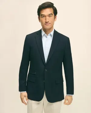 Brooks Brothers Classic Fit Stretch Wool Hopsack Blazer