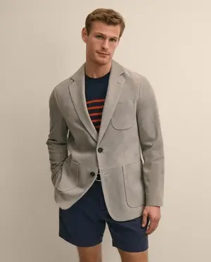 Brooks Brothers Perforated Suede Sport Coat - Grey