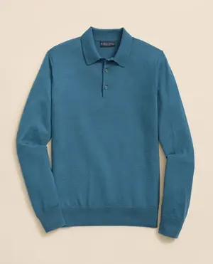 Brooks Brothers Brooks Brothers Ultimate Merino Wool Polo Sweater Teal