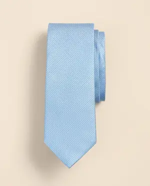 Brooks Brothers Brooks Brothers Silk Woven Oxford Neck Tie Light Blue