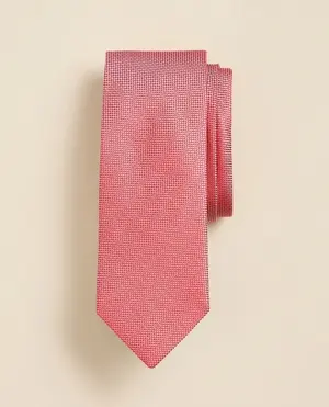 Brooks Brothers Silk Woven Oxford Tie - Light Red